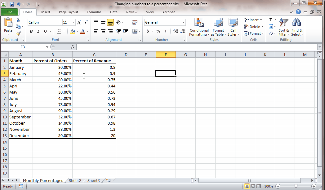 Excel Convert Percentage To Whole Number